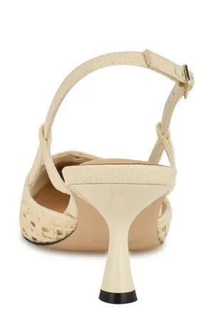 Nine West Railen Pointed Toe Slingback Pumps - Ivory