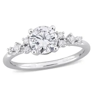 JULIANNA B. Moissanite Cluster Ring - Sterling Silver
