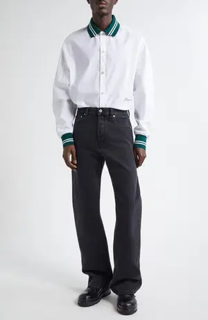 Jacquemus Le De-nîmes Droit Straight Leg Jeans - Black