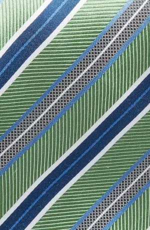 Nordstrom Stripe Silk Neck Tie - Green