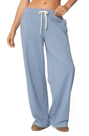 EDIKTED Straight Leg French Terry Sweatpants