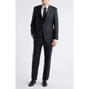 HERITAGE GOLD Honeyway Classic Fit Super 150s Wool Suit - Charcoal