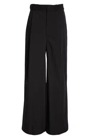 MAISON MARGIELA Pleated Wide Leg Trousers - Black