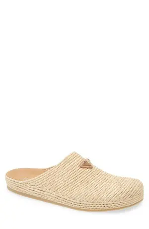 Prada Raffia Mules Clogs For Women