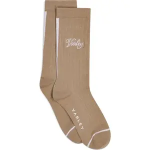 Varley Ivan Rib Crew Socks - Light Taupe