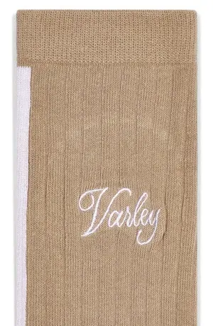 Varley Ivan Rib Crew Socks - Light Taupe