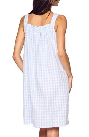 PETITE PLUME Annabelle Gingham Brushed Cotton Twill Nightgown