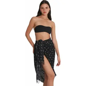 GOTTEX BEACH LIFE Maya Swim Cover Up Sarong - Blk/crm