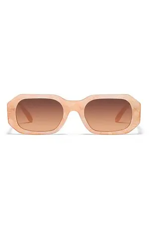 Quay Hyped Up 38mm Square Sunglasses - Apricot Tortoise / Orange