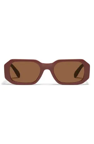 Quay Hyped Up 38mm Square Sunglasses - Dahlia/brown