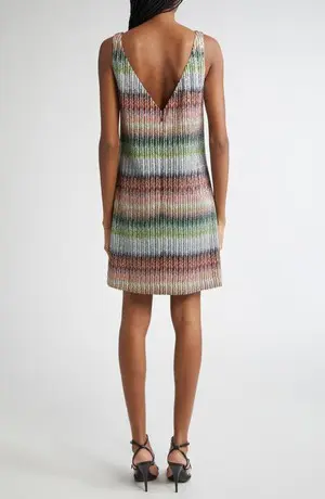 Missoni Metallic Zigzag Knit Minidress
