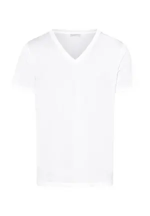 Hanro Cotton Sporty V-neck Cotton T-shirt - White