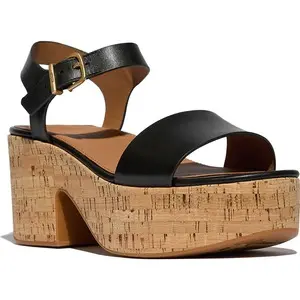 Fitflop Platform Wedge Sandal - Black
