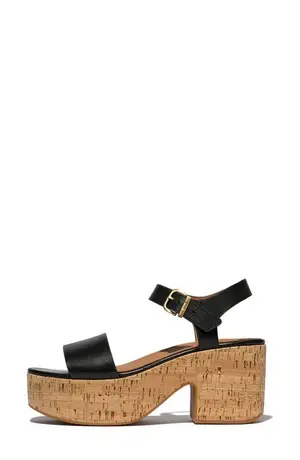 Fitflop Platform Wedge Sandal - Black