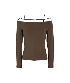 Jacquemus Sierra Off-the-shoulder Stretch Cotton-jersey Top