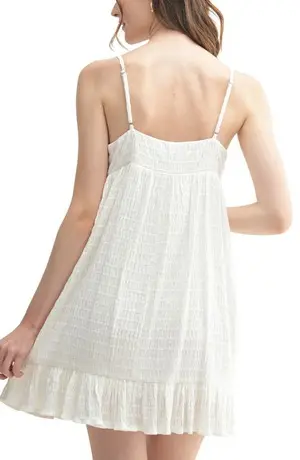 ALL IN FAVOR Eyelet Embroidery Minidress