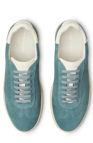 STUART WEITZMAN Banner Leather Sneakers - Blue/ White Bianco