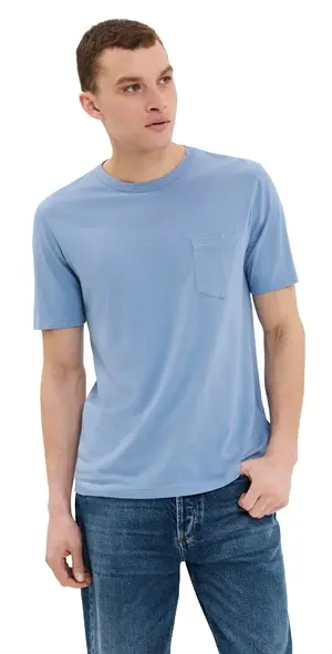 Officine Générale Pigment Dyed Tee - Moody Blue