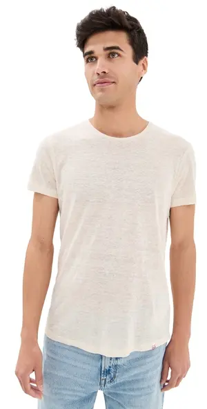 Orlebar Brown Ob-t Linen Tee - Latte