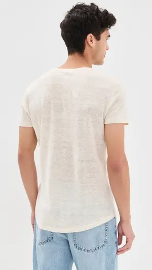 Orlebar Brown Ob-t Linen Tee - Latte