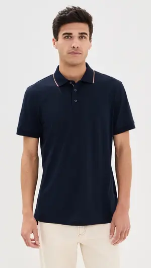 Orlebar Brown Dominic Fine Ribbon Polo - Night Iris