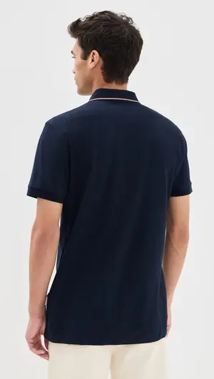 Orlebar Brown Dominic Fine Ribbon Polo - Night Iris