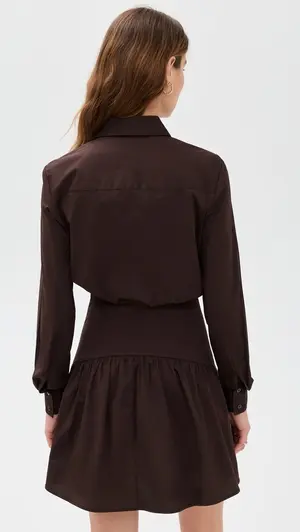 Staud Rocco Mini Dress - Earth