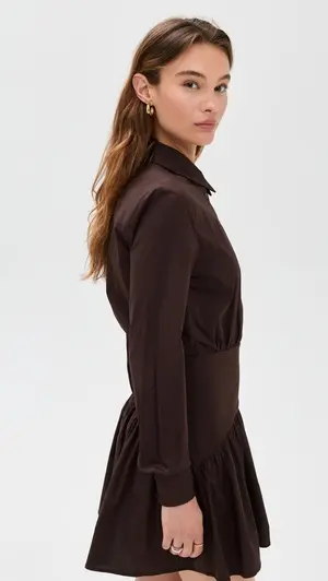 Staud Rocco Mini Dress - Earth