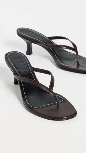 Staud Freja Kitten Heel Thong Sandals