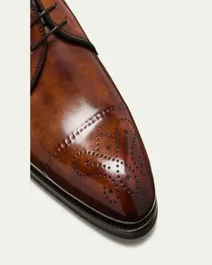 Bontoni Umberto Cap-toe Derby Shoes - Cognac