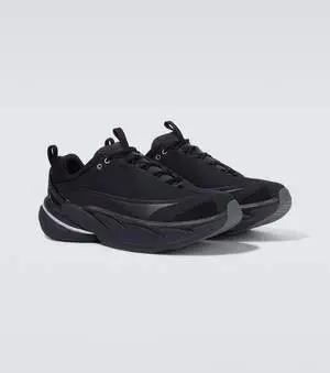 Hoka One One Elevon X Leather-trimmed Sneakers - Black