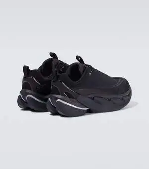 Hoka One One Elevon X Leather-trimmed Sneakers - Black