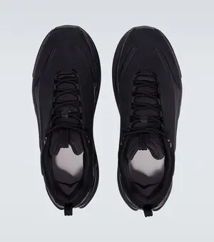 Hoka One One Elevon X Leather-trimmed Sneakers - Black