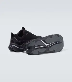 Hoka One One Elevon X Leather-trimmed Sneakers - Black