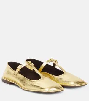 The Row Gold Tone Flats For Women