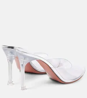 Amina Muaddi Alexa Glass 95 Mules - Transparent