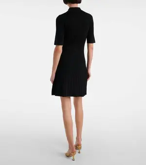 Veronica Beard Lauper Ribbed-knit Polo Shirt Dress