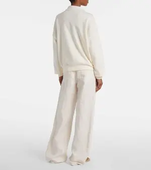 THE ROW Corzas Cotton And Cashmere Polo Sweater - White