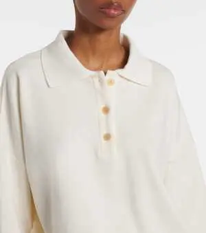 THE ROW Corzas Cotton And Cashmere Polo Sweater - White