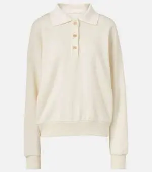 THE ROW Corzas Cotton And Cashmere Polo Sweater - White