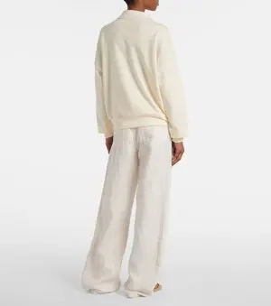 THE ROW Corzas Cotton And Cashmere Polo Sweater - White