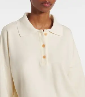 THE ROW Corzas Cotton And Cashmere Polo Sweater - White