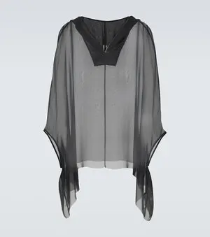 Rick Owens Hooded Silk Top