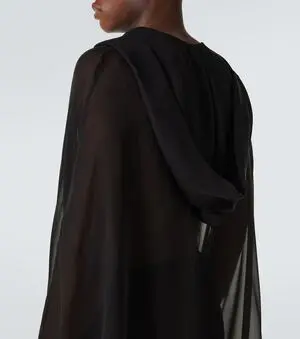 Rick Owens Hooded Silk Top