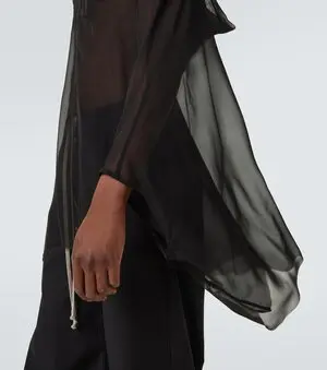 Rick Owens Hooded Silk Top