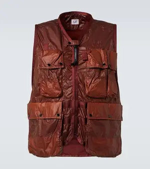 C.p. Company Button Detailed Vests For Men