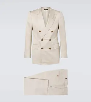 TOM FORD Silk And Linen Twill Suit - Neutrals