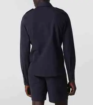 TOM FORD Cotton And Silk Poplin Shirt - Blue