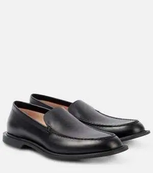 Women's Round Toe Leather Loafers