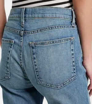 NILI LOTAN Celia Mid-rise Flare Jeans - Blue